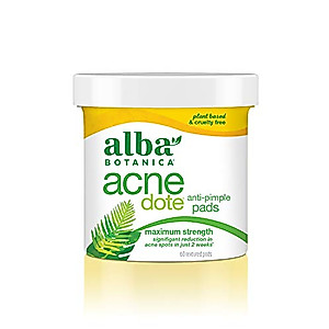 Alba Botanica AcneDote Anti-Pimple Pads, 60 Count (Packaging May Vary)