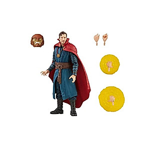 Spider-Man Marvel Legends Series Doctor Strange 6-inch Collectible Action Figure Toy and 4 Accessories and 1 Build-A-Figure Part(s), Multicolor