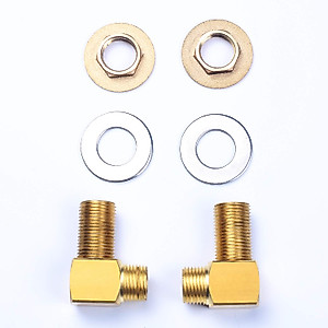 CWM Installation Kit for Wall Mount Commercial Faucet,90 Degree Elbow Backsplash Mount Set for Commercial Sink Faucet,Suitable for Stainless Steel Commercial Kitchen Prep & Utility Sink,1Pair