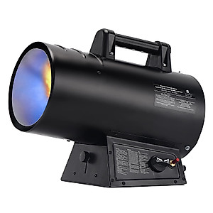 Uthfy 60,000 BTU Forced Air Heater, Portable Forced Air Propane Heater with 7.8“ Hose, Liquid Propane Gas Torpedo Heater for Garage, Construction Sites, Workshop, CSA Listed