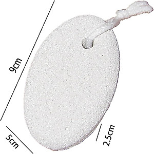 Natural Pumice Stone for Feet - 2 Pack of Foot Pumice Stones for Callus Remover, Exfoliating and Cleaning - Pedicure Tool with Handle and Rope for Hanging in Shower