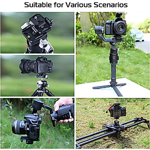 VIJIM FALCAM F38 Quick Release Plate,38mm Universal Camera Mounting Adapter w 1/4in-3/8in Screw Thread,Aluminum Quick Release System QR Plate,Fits for Sony Canon Tripod Monopod DSLR Stabilizer Slider