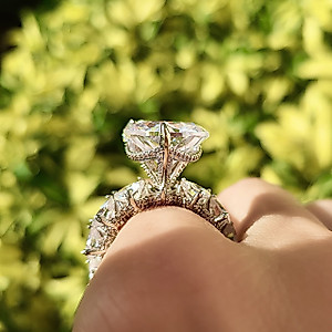 Heart shaped 5K Cubic Zirconia Engagement Handmade Ring. Luxury Quality Fashion Diamond-like Solitaire Ring. Amulet Talisman Good Luck ring