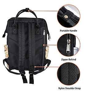 Vantaso Diaper Bag Backpack for Mom Mininalist Boho Rainbow Butterfly,Diaper Bags for Women,Large Capacity Diaper Changing Bag Multifunction Travel Backpack for Men