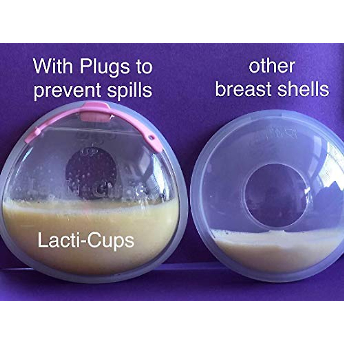 Lacti-Cups Breast Shells Breastmilk Collector for Breastfeeding Lacticups Silicone Milk Catcher Nursing Cup Milk Saver Soft and Reusable, 2pcs