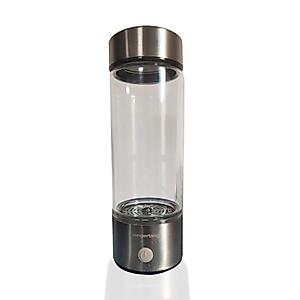 Hydrogen Rich Health Cup Alkaline Ionizer Generator USB Rechargeable Electrolysis Generator Ionization Bottle Weak Alkaline Cup Anti-Oxidation and Anti-Aging Glass Health Cup