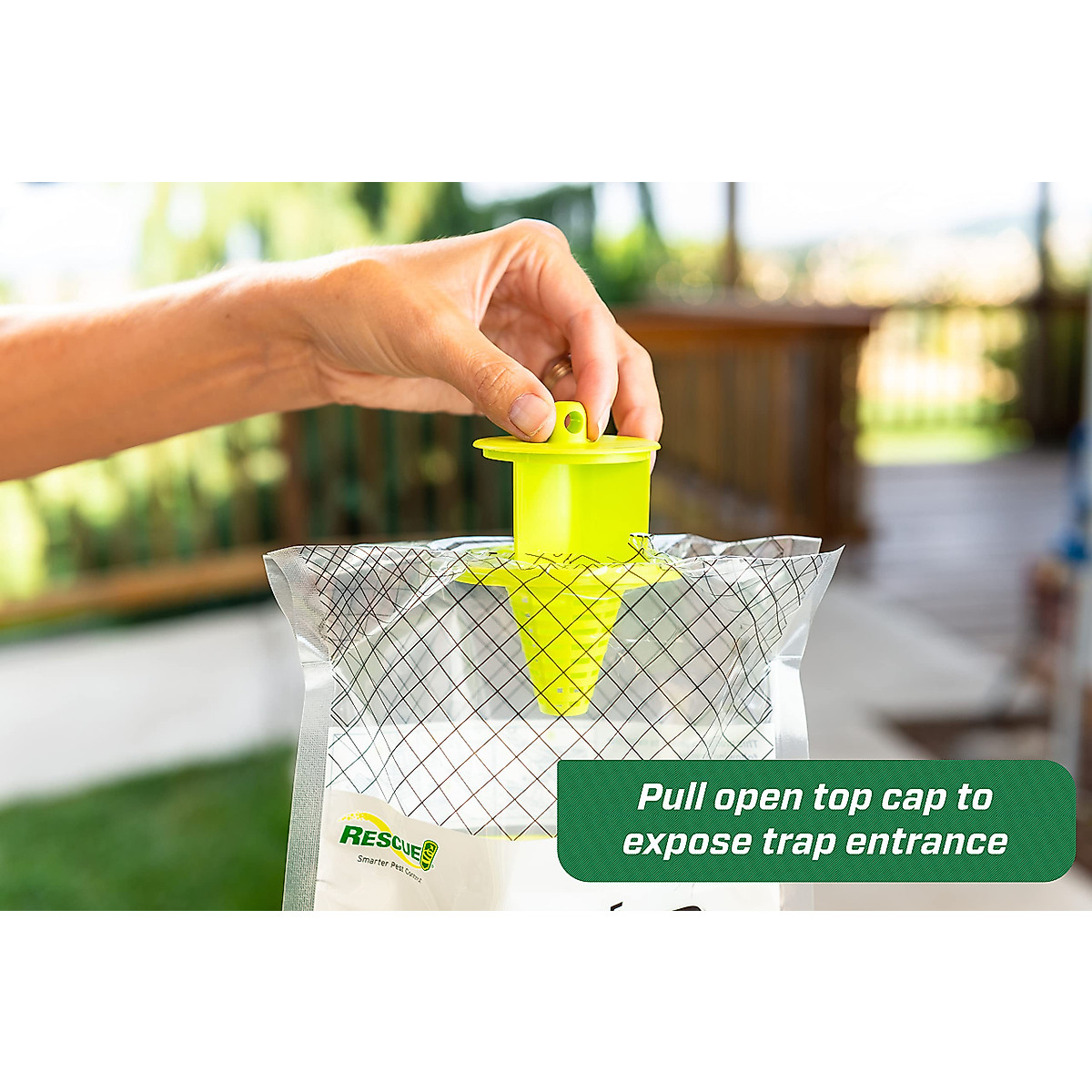 RESCUE! Big Bag Fly Trap – Disposable, Outdoor Use - 6 Traps
