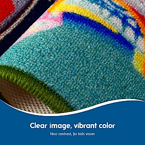 Booooom Jackson Kids Car Rug Play Mat for Toy Cars,39X79 inch Kids Rug Car Mat,Car Play Rug for Kids Playroom,Car Road Rug for Bedroom,Kid Car Carpet for Toddler Boy,Car Area Rug Non-Slip