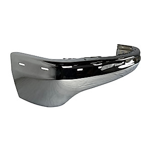 MBI AUTO - Chrome, Steel Front Bumper Impact Bar Fascia Compatible with 1999 2000 2001 2002 Chevy Silverado Pickup 99-02, GM1002376