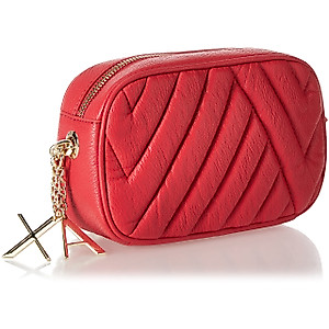 A|X Armani Exchange Women's Quilted Camera Case Bag , Red, OS