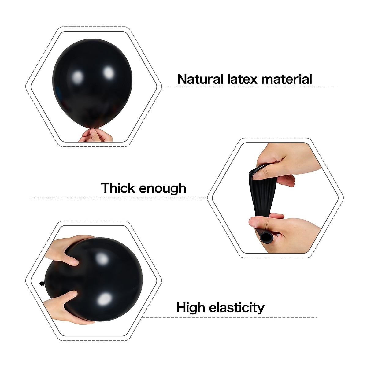 Metallic Rose Gold Black Balloons Arch Garland Kit-148Pcs Balloons for Gender Reveal Birthday Anniversary Baby Shower Graduation Wedding Retirement Party Decoration