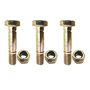 3 PK 710-0890 Shear Bolts and Nuts for MTD Craftsman Troy-Bilt Cub Cadet 710-0890A 910-0890A 910-0890 Two-Stage Snow Thrower Models (2004 & Prior) Includes Hex Nuts (1-1/2" x 5/16"-18)