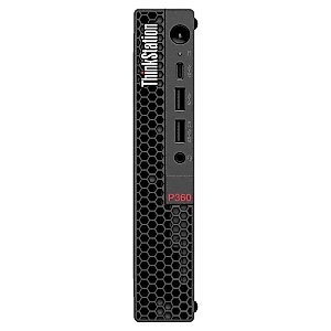 Lenovo ThinkStation P360 30FA001EUS Workstation - 1 x Intel Core i7 Dodeca-core (12 Core) i7-12700T 12th Gen 1.40 GHz - 16 GB DDR5 SDRAM RAM - 512 GB SSD - Tiny - Black