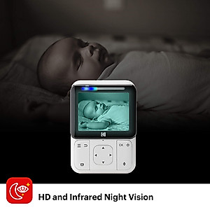 KODAK Cherish C225 Video Baby Monitor - Tilt/Pan/Zoom Camera, 2.8" HD Screen, Hi-res Camera, Remote Zoom, Two-Way Audio, Night-Vision, Long Range, WiFi, Mobile App