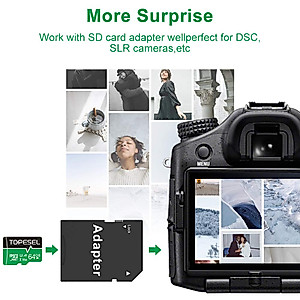 TOPESEL 64GB Micro SD Card 2 Pack Memory Cards U3 V30 Micro SDXC UHS-I TF Card for Camera/Drone/Dash Cam(2 Pack U3 V30 A1 64GB)