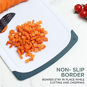 COOK WITH COLOR Prep Bowls with Lids and Cutting Board Set- 3 Pc. Kitchen Cutting Board Set and 12 Piece Nesting Plastic Small Mixing Bowl Set with Lids