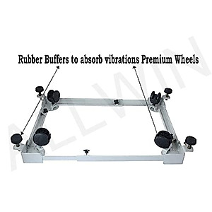 SK Traders TAFTA Heavy Duty Front/Top Load Washing Machine/Refrigerator Trolley Stand 99.9% Made of Metal (Weight Lift Upto 44Kg) Black