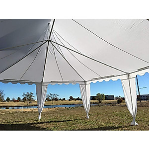 Delta 29'x21' Decagonal Party Tent Canopy, Wedding Tent Gazebo, Heavy Duty Outdoor Event Shelter, Water Resistant, White