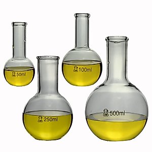 TN Lab Flat Bottom Boiling Flask 4-Piece Set 50-100-250-500ml