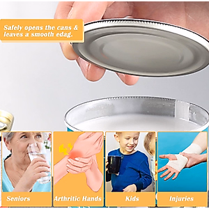 Electric Can Opener, One-Touch Switch Can Opener, Safe Smooth No Sharp Edges Can Opener for Almost Size Can, Can Opener Electric Best Kitchen Gadgets for Chefs, Arthritis and Seniors