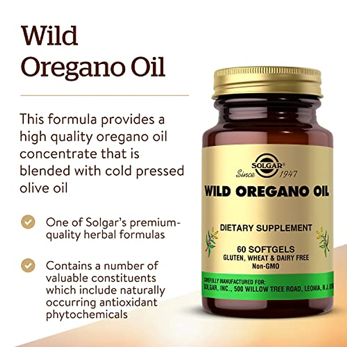 Solgar, Wild Oregano Oil, 60 Softgels