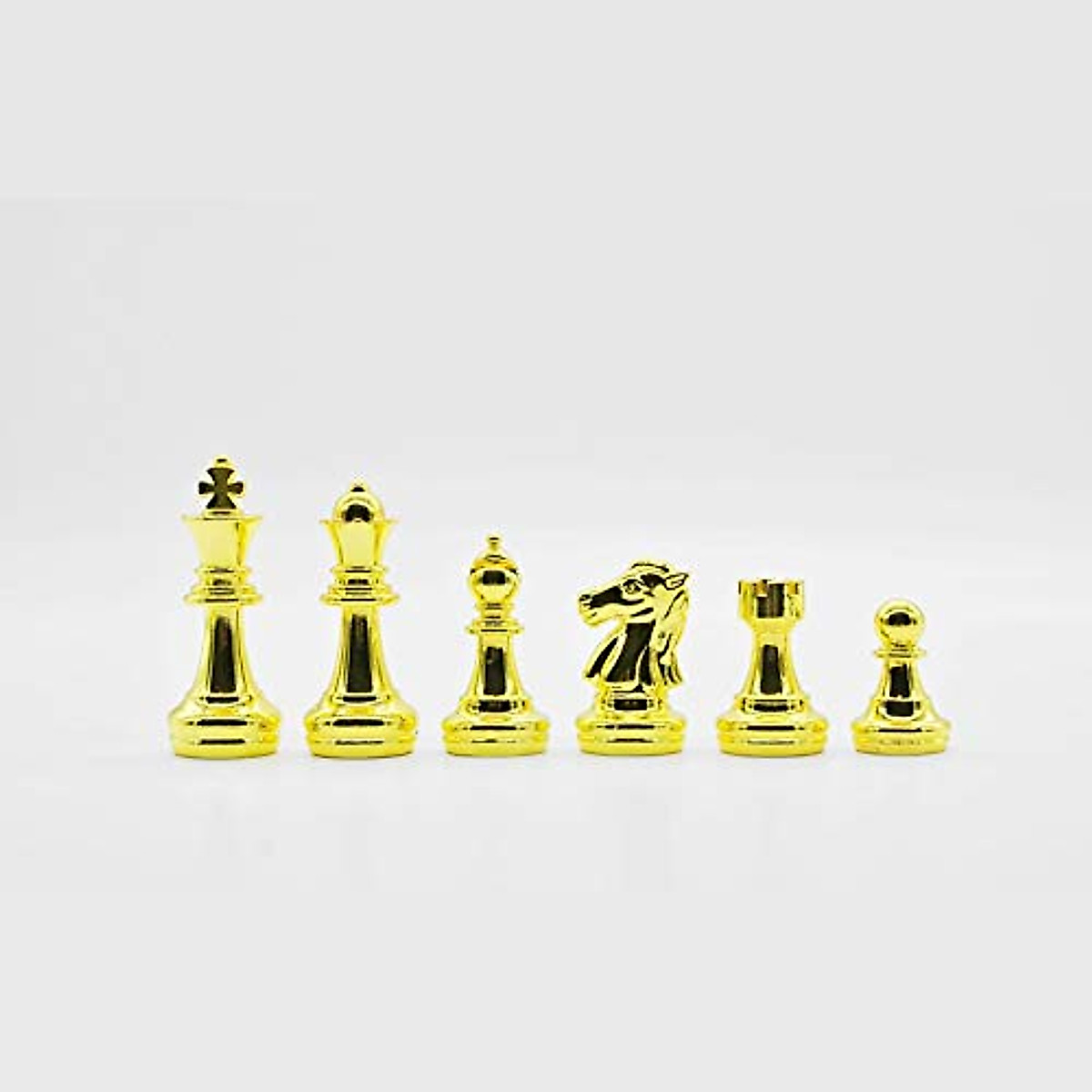 Chess Set Large Portable Chess Set Game Gold&Silver Pieces Board Folding Plate Reinforcement Board Game Children Chess Game Board Set