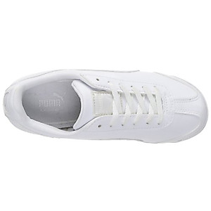PUMA unisex child Roma Basic Sneaker, White/Light Gray, 10 Toddler US