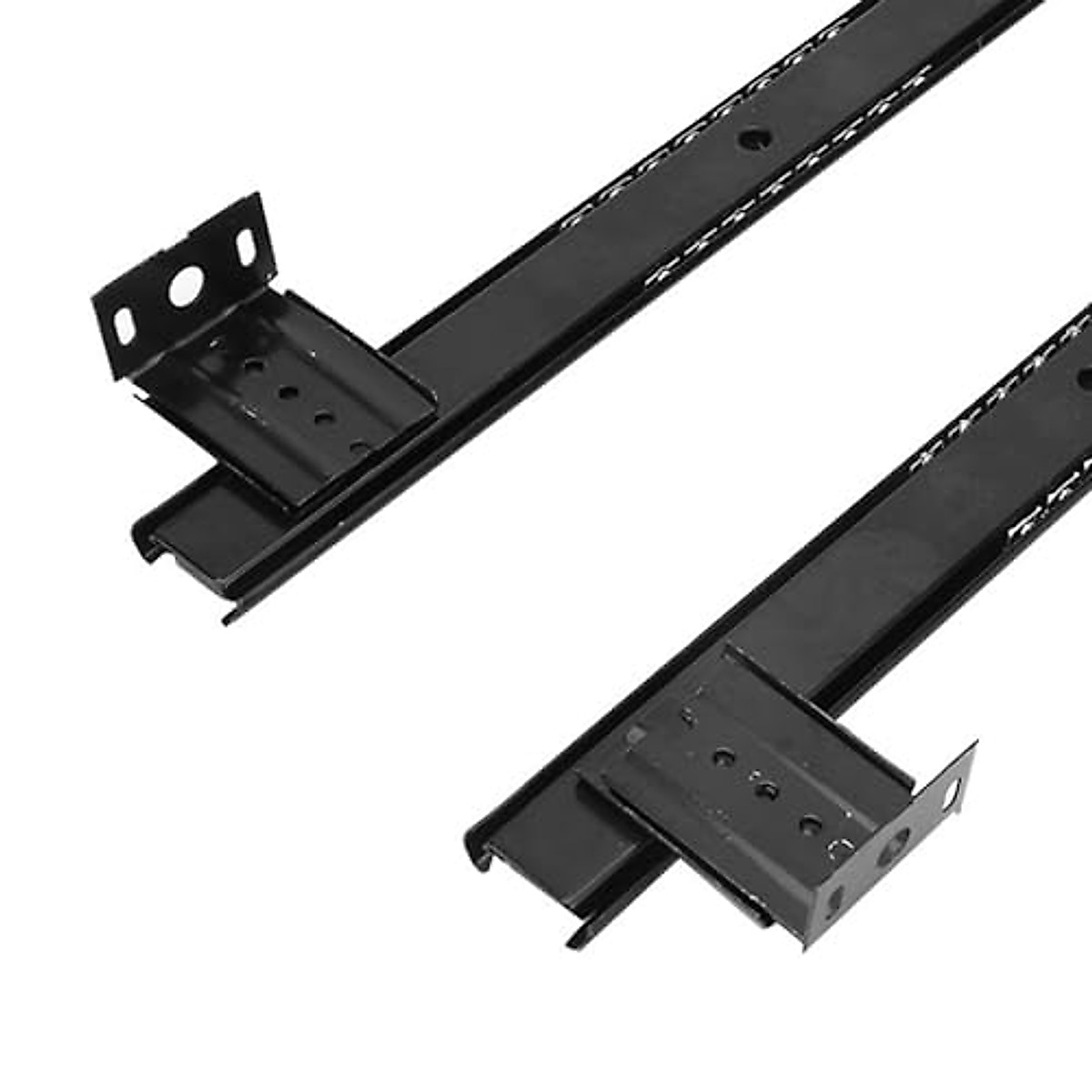 2Pcs 22 Inch Keyboard Slide Drawer Slide Thickened Cold Rolled Steel Computer Drawer Tray Accessories Computer Desk Keyboard Slide Rail Bracket(Black)