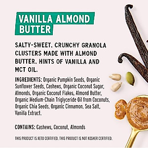 Purely Elizabeth, Vanilla Almond Butter, Keto Granola with MCT Oil, Grain-Free (3 Ct, 8oz Bags)