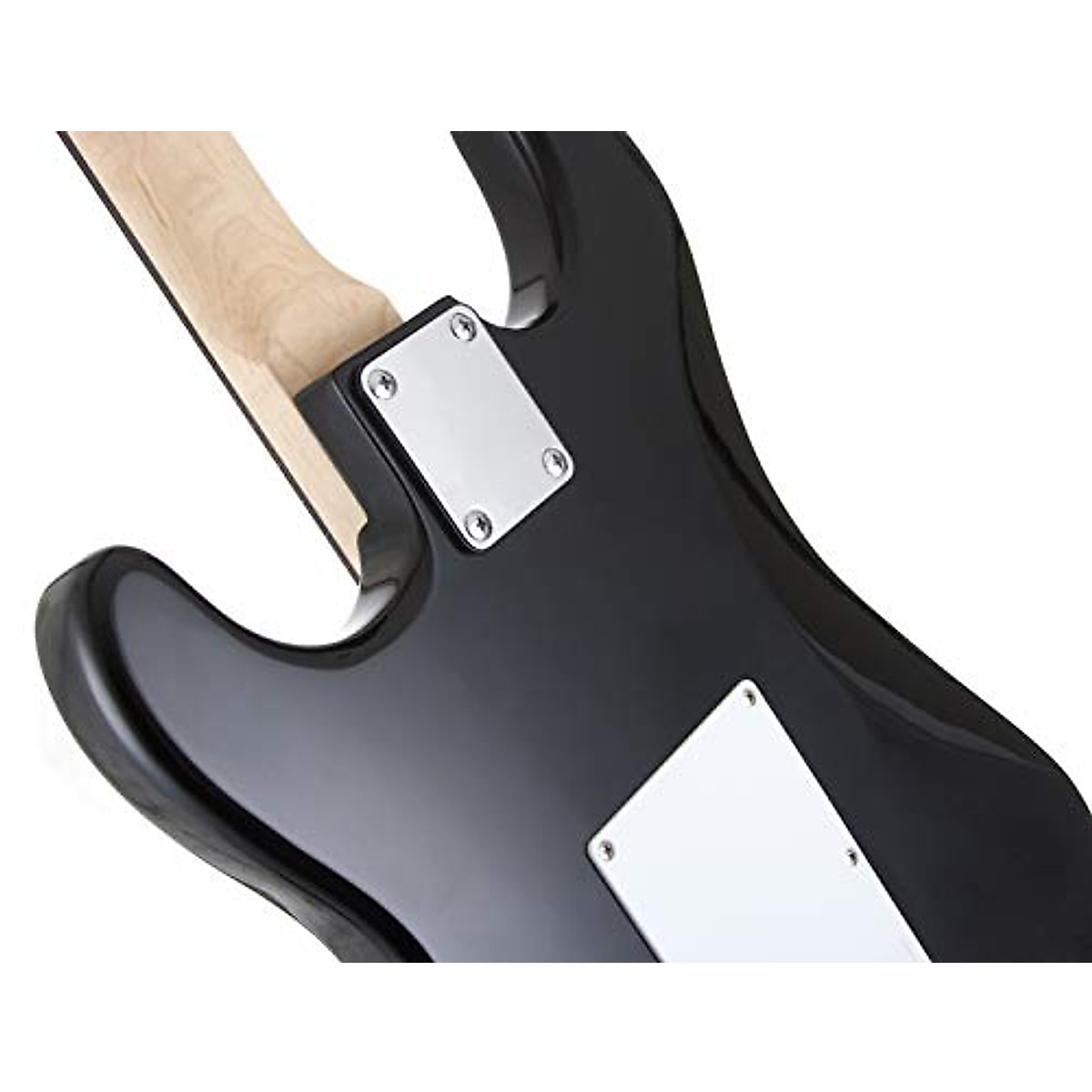 RockJam RJEG02 6 String Electric Guitar Beginner Kit with 10-Watt Amp, Gig Bag & Accessories-Black, Right, (RJEG02-SK-BK)