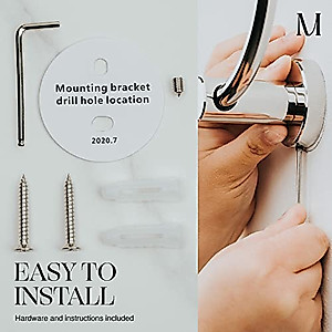 MARMOLUX ACC Chrome Bathroom Hardware Set 3 Piece-Robe Hook, Hand Towel Holder and Toilet Paper Holder, Wall Mounted Bathroom Fixtures, Towel Rack Towel Hanger SUS 304 Stainless Steel, Polished Chrome