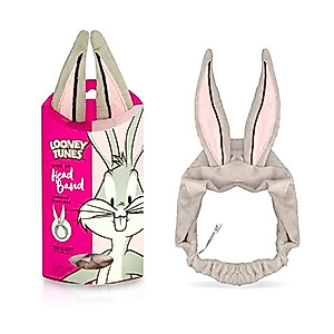 MAD Beauty Looney Tunes Bugs Bunny Make-Up Headband, Keeps Hair Neatly Tucked Away Out of Face, Comfortable, Soft Costume Headband, Use While Doing Make-Up, Applying Creams, or Face Masks