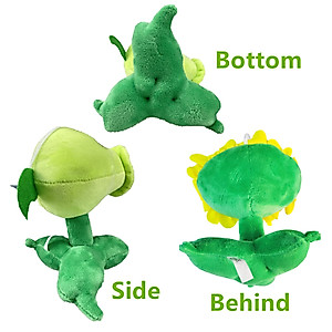 JHESAO 3 PCS PVZ Plush Zombies Plants Sets Toy Peashooter, 1 2 Stuffed Soft Chomper Doll, Sunflower PVZ Figure Doll New
