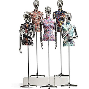 Mannequin Dress Form Torso Mannequin Torso Female Tailors Dummy Mannequin Dressmakers Dummies Fashion Students Display Bust Adjustable for Apparel Jewelry Display Stand (