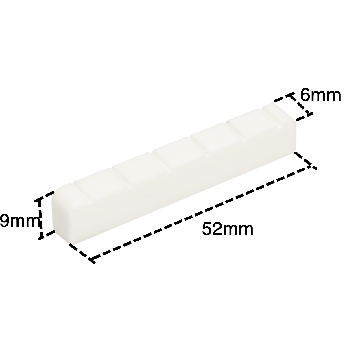 Miwayer 6 String Classical Guitar Bone Bridge Saddle and Nut Made of Real Bone (Classical Bridges 1 pair)