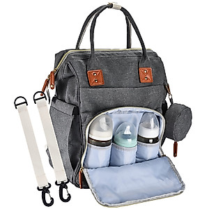 CHILDLIKE BEHAVIOR Toddler Diaper Backpack - Baby Diaper Bag Changing Station for Babies, Infant or Toddler - Tear Resistant Waterproof Fabric with Strong Zippers and Lining