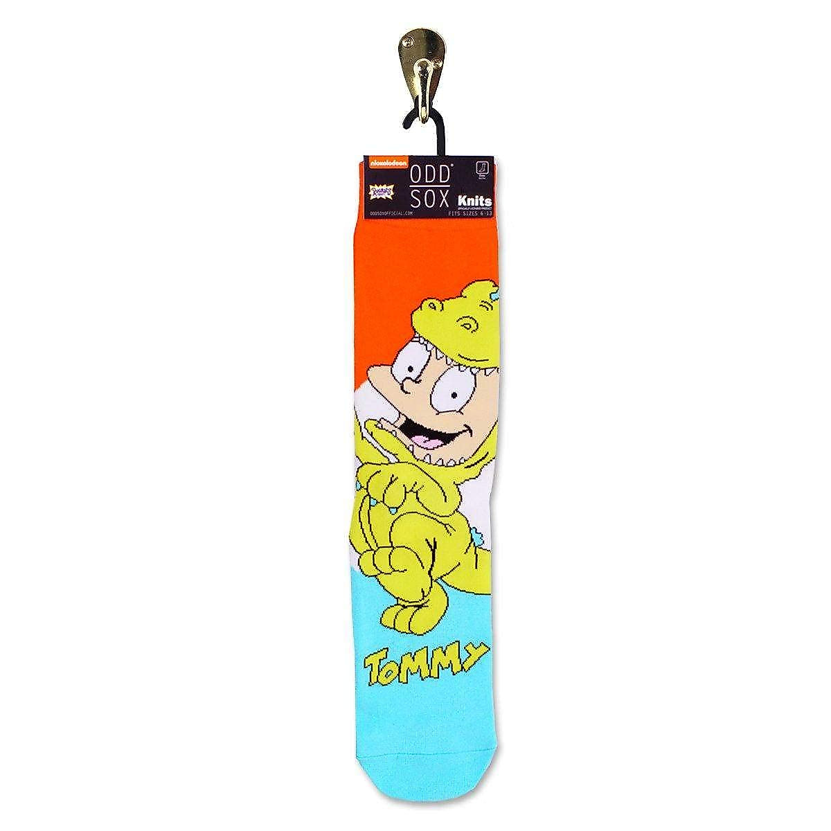 Odd Sox, Nickelodeon Rugrats Crew Socks, Tommy & Chuckie Reptar, Novelty Prints