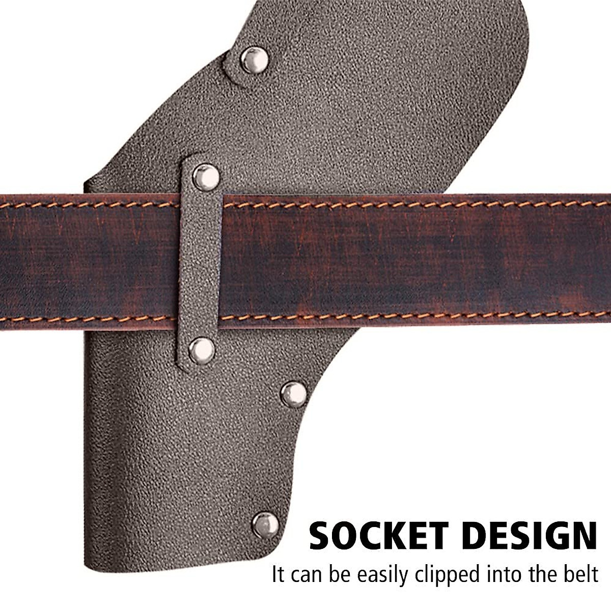 DONGKER Revolver Holster,Leather Concealed Western Cowboy Gun Holster for Left Right Hand Pull Gun Festival Cosplay