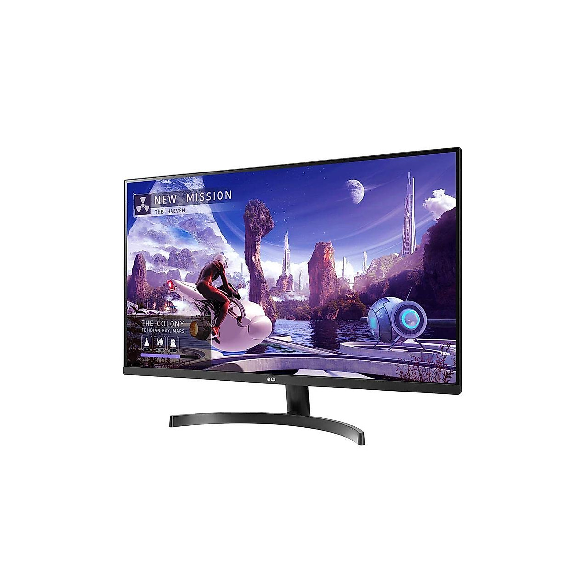 LG 27QN600-B 27” QHD (2560 x 1440) IPS Display with FreeSync, sRGB 99% Color Gamut, HDR10 with a 3-Side Virtually Borderless Design, Black