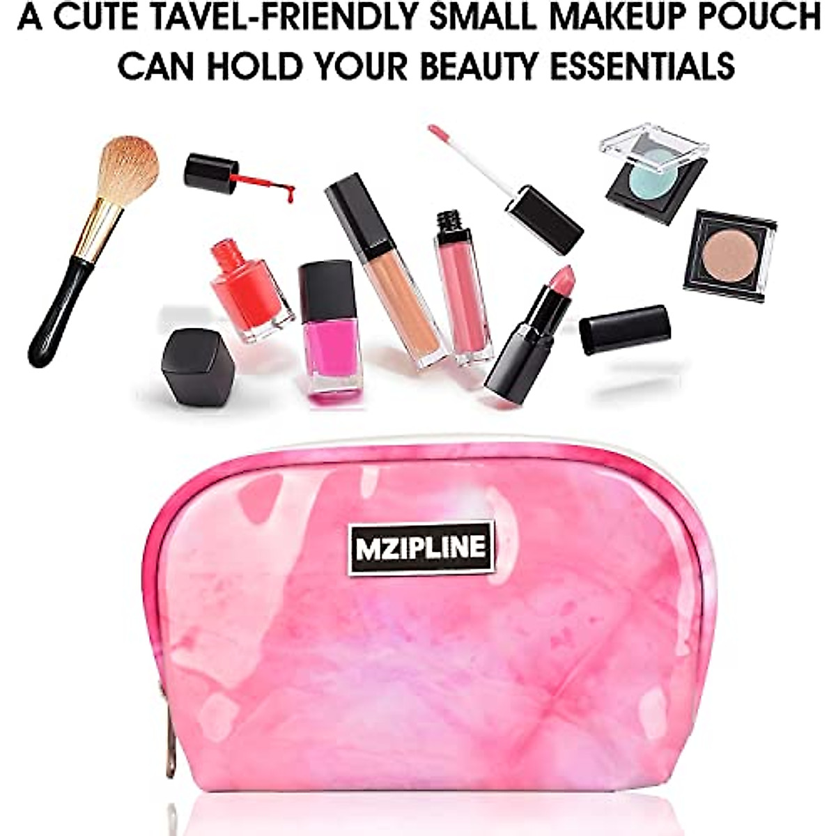MZIPLINE Small Bag - Smell Proof - Water Resistant Mini Vanity Case Pouch with Carbon Filter System for Girl Women Travel Storage