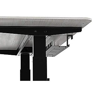 Monoprice Cable Tray Organizer - Black | Under Desk Cord Management, Ideal for Work Computer Tables, Home and Office Sit-Stand Desks - Workstream Collection