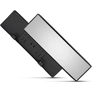Verivue Mirrors Universal 12 Inch Interior Clip On Panoramic Rearview Car Wide Angle Mirror, Anti Glare, Clear Tint