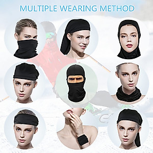 4 Pcs Balaclava Face Ski Mask : Full Face Cover Hood Shiesty Masks for Men Women Black