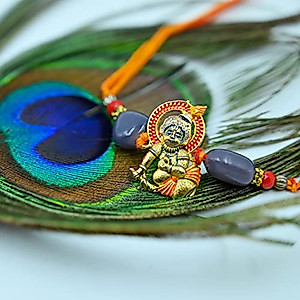 TRIYASHH Balkrishna Rakhi Beads Design Rakhi for Brother Raksha Bandhan Rakhi Handmade Rakhi (D1)