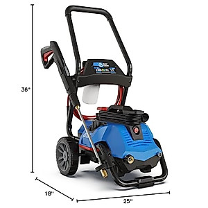 AR Blue Clean BC2N1HSS Electric Pressure Washer-2300 PSI, 1.7 GPM, 13 Amps Quick Connect Accessories, 2 in 1 Detachable Cart, On Board Storage, Portable Pressure Washer, High Pressure, Car, Patio