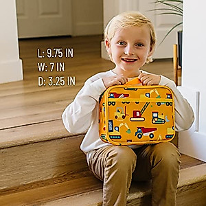Wildkin Kids Insulated Lunch Box Bag for Boys & Girls, Reusable Kids Lunch Box is Perfect for Early Elementary Daycare School Travel, Ideal for Hot or Cold Snacks & Bento Boxes (Under Construction)
