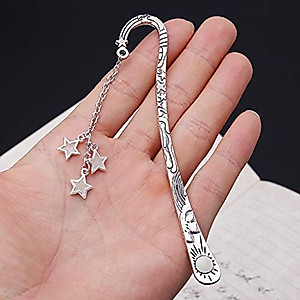 Rhfemd Glow in The Dark Luminous Bookmarker Stars Bookmark Label School Office Stationery
