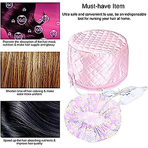 110V Hair Care Hat,Hair SPA Cap,Electric Hair Cap Thermal Cap For Hair Spa Home,Nourishing Care Hat with 3 Mode Temperature Control