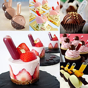 Augshy Cupcake Pipette, 450pcs 4ml Plastic Pipettes Dropper Transfer Pipette Strawberry Disposable Pipettes Suitable for Chocolate, Cupcakes, Strawberries, Mini Cakes