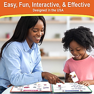KIDDIEWIZE Learn to Read Phonics Busy Book for Beginning Readers, Montessori-Inspired Set of 3 Books for Kids Ages 3 4 5 6 7 8, 60 Learning Activities, Read in 4 Weeks with CVC Words and Sight Words
